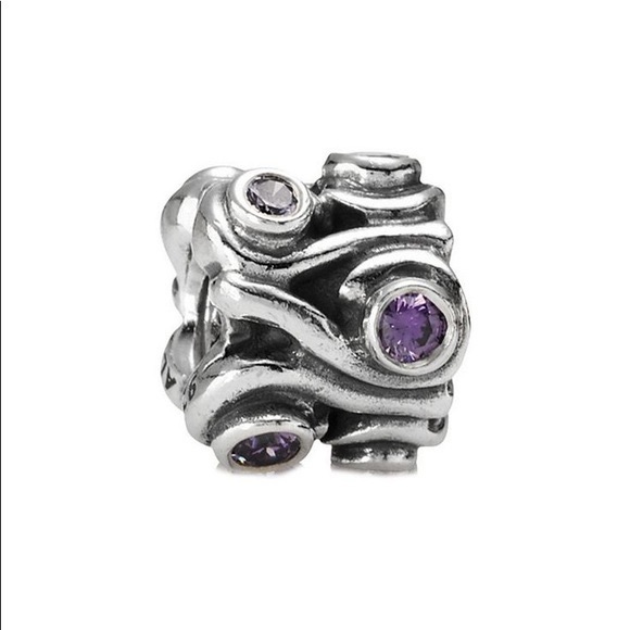 Pandora | Jewelry | Authentic Pandora Purple Ocean Wave Charm | Poshmark